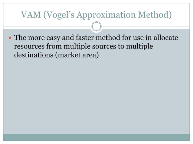 English mathematic VAM Method | PPT