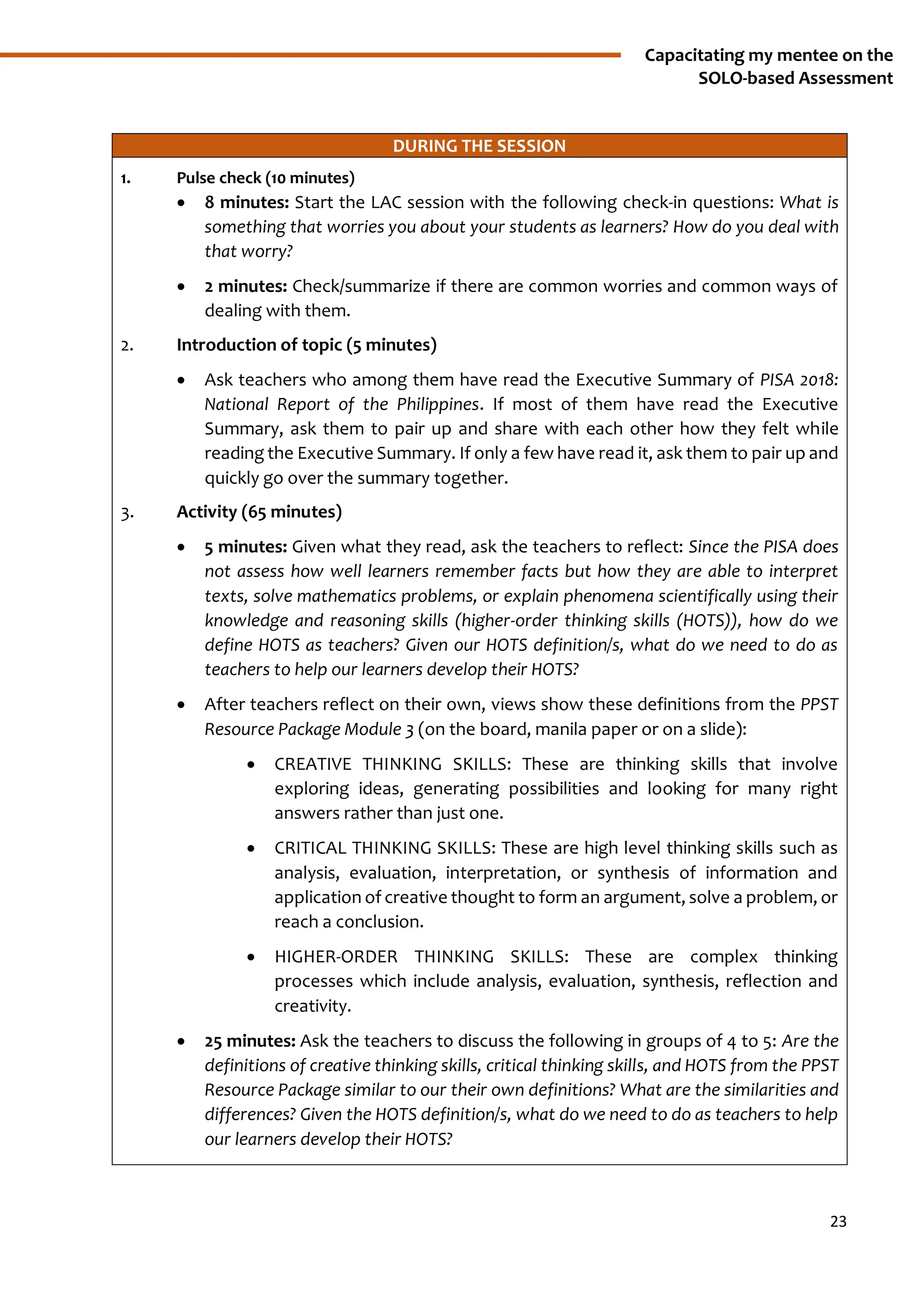 English Mentor Guide HOTS 2022.pdf higher order thinking skills | PDF