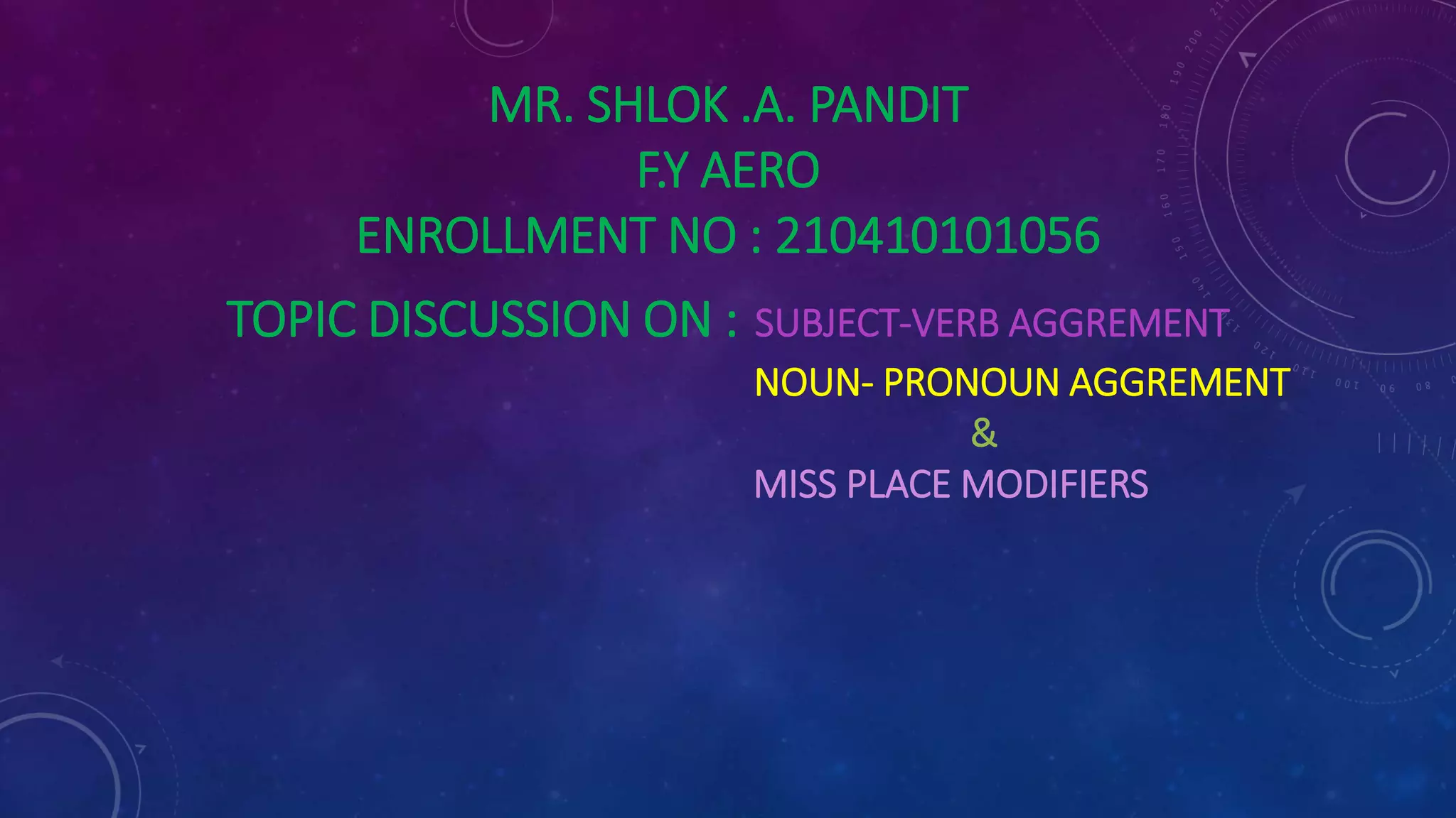 Subject verb agreement | PPTX