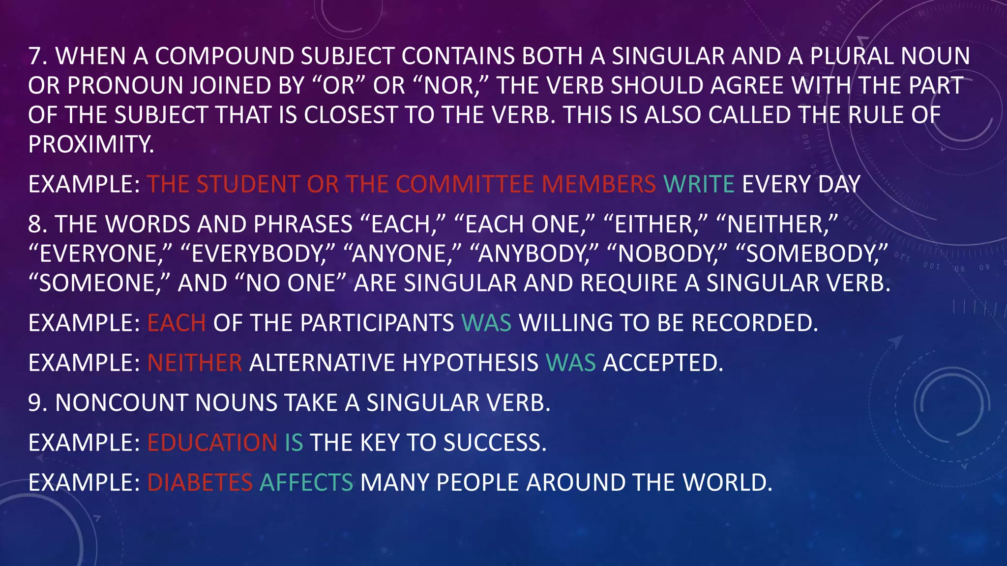 Subject verb agreement | PPTX