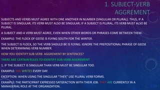 Subject verb agreement | PPTX