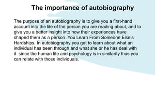 autobiography | PPTX