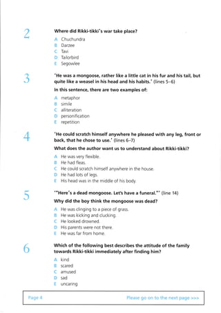 English Mock exam Test 3 ppt as sson the | PDF