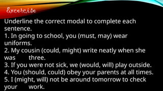 ENGLISH_MODALS_2nd Quarter (1) poweroint | PPT