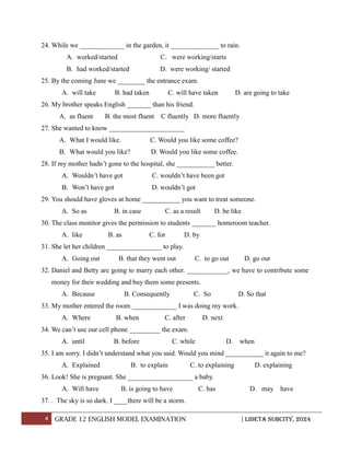 NUMBER OF QUESTIONS: 120GRADE 12 ENGLISH MODEL EXAMINATIONS | PDF