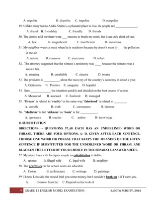 NUMBER OF QUESTIONS: 120GRADE 12 ENGLISH MODEL EXAMINATIONS | PDF