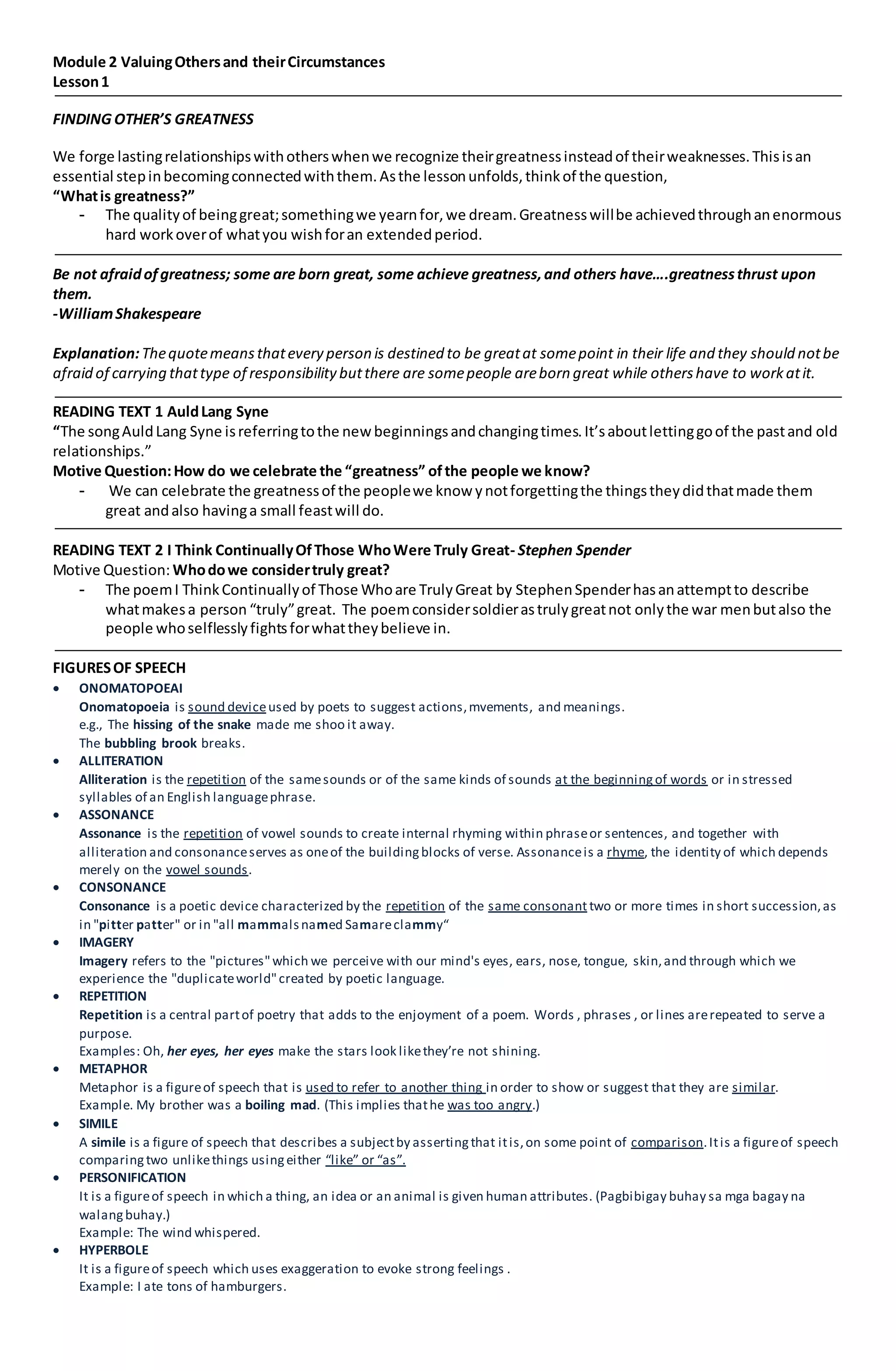 English (Module 1 and 2) | DOCX