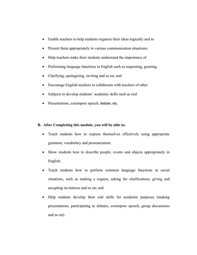 English module for intermediate students | PDF