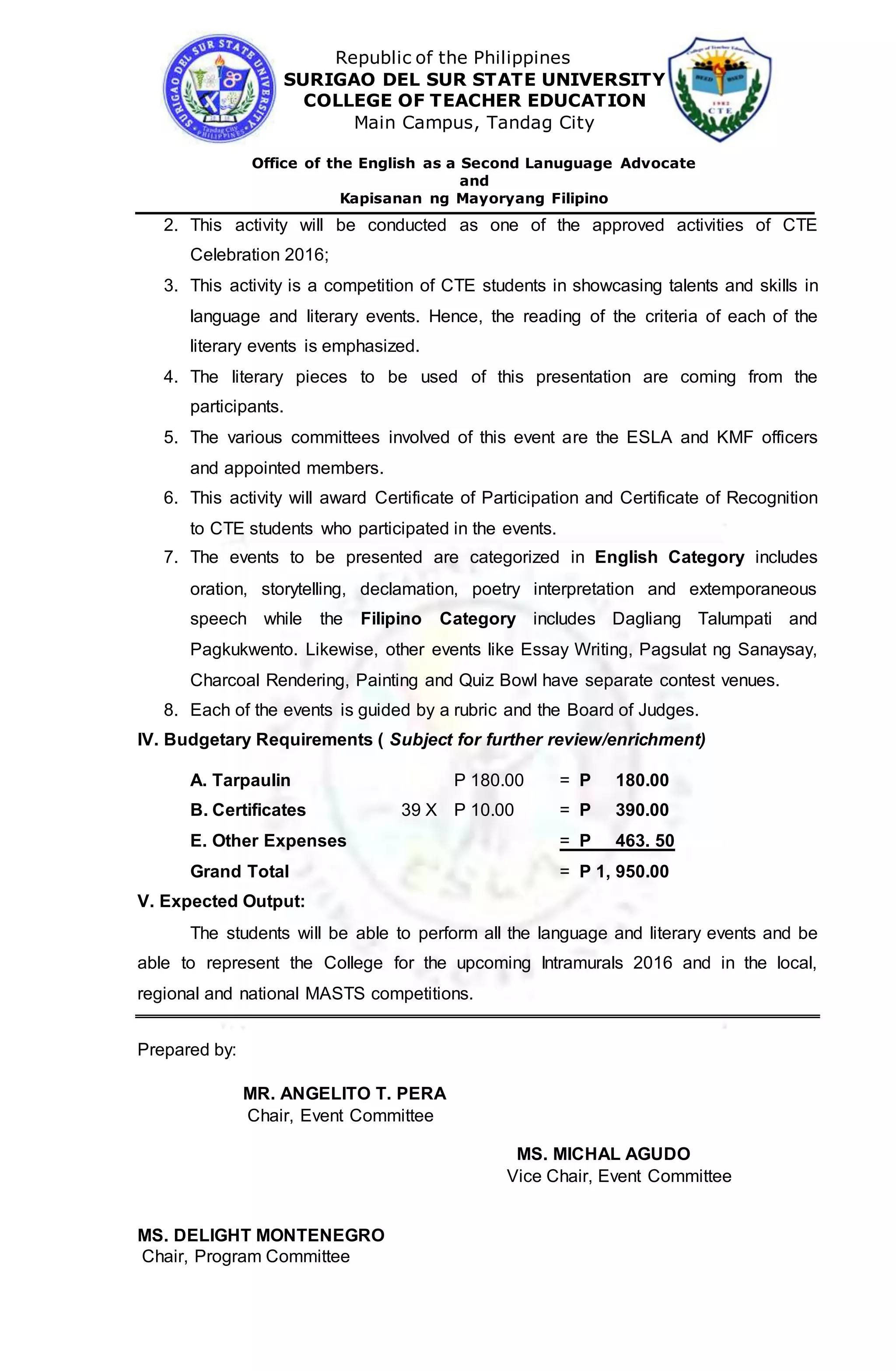 English month proposal | DOCX