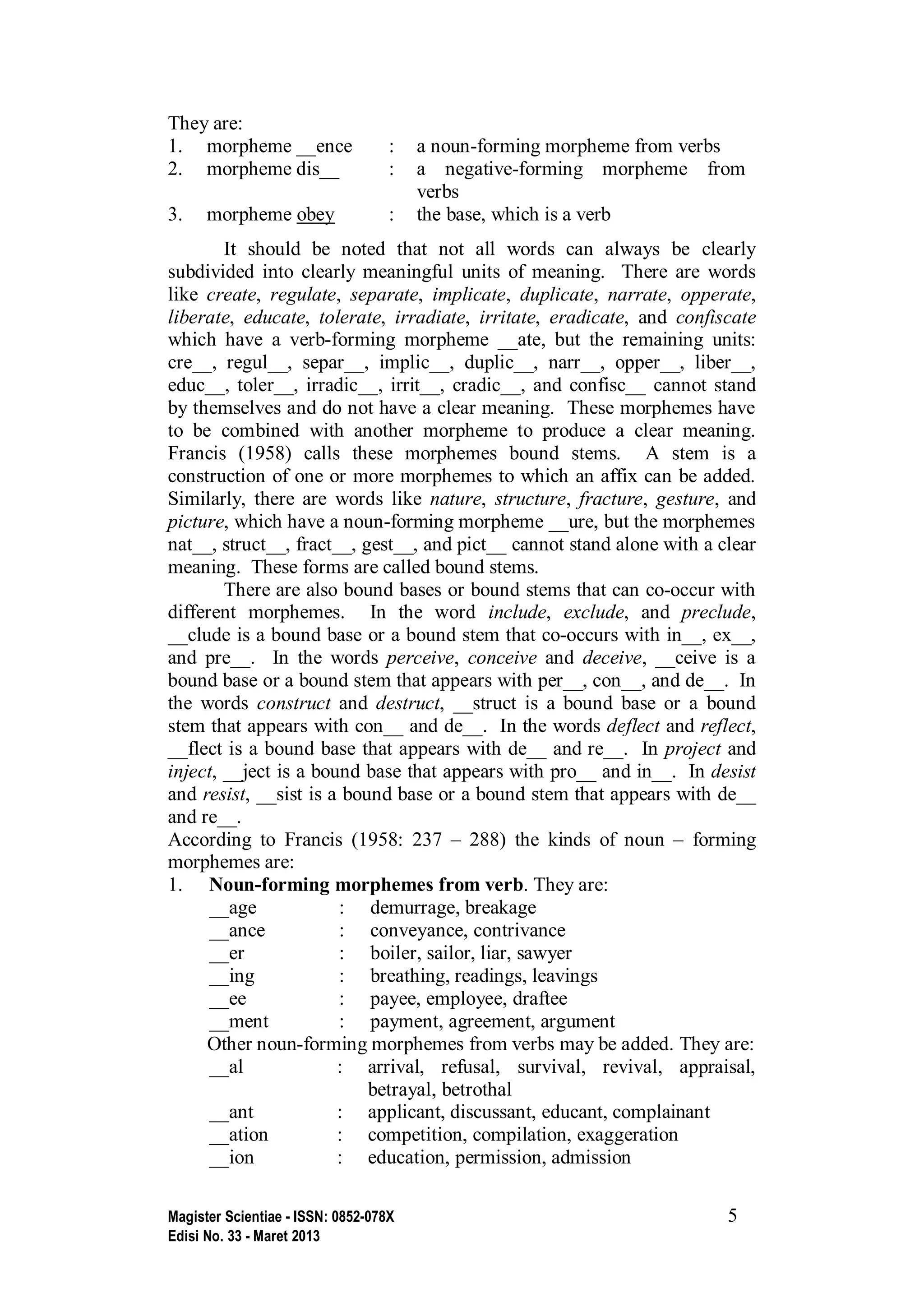 English morphology (1) | PDF