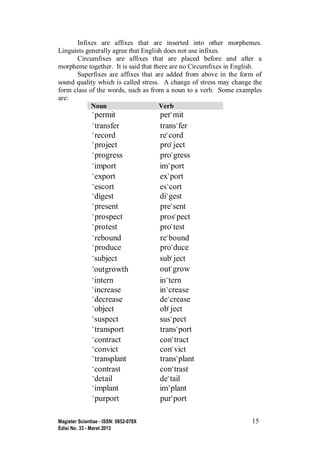 English morphology (1) | PDF