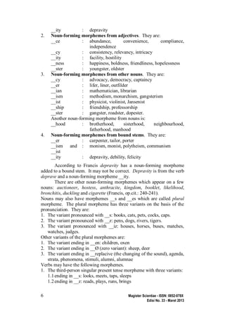 English morphology (1) | PDF