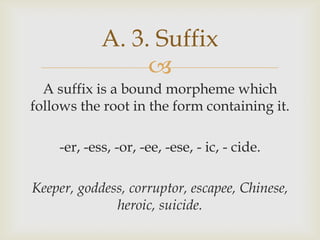 English morphology affixiations (ades) | PPTX