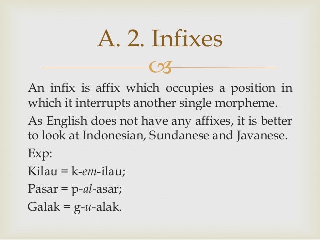Infix Meaning