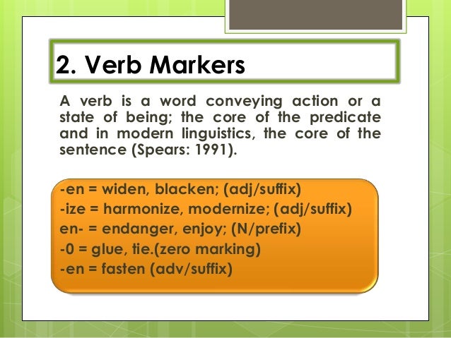 English morphology "Derivation" (AdeS)