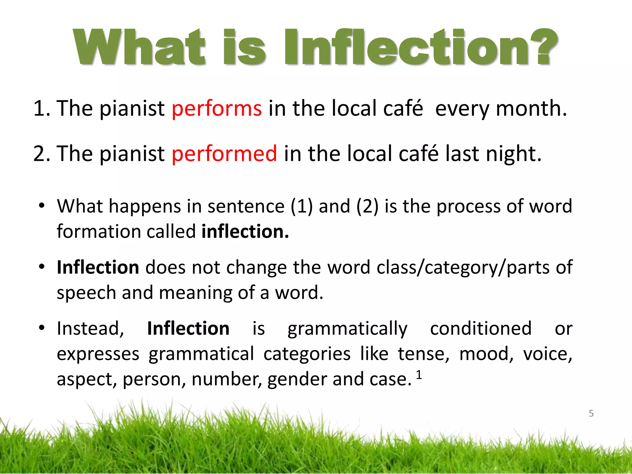 English morphology inflection | PPTX