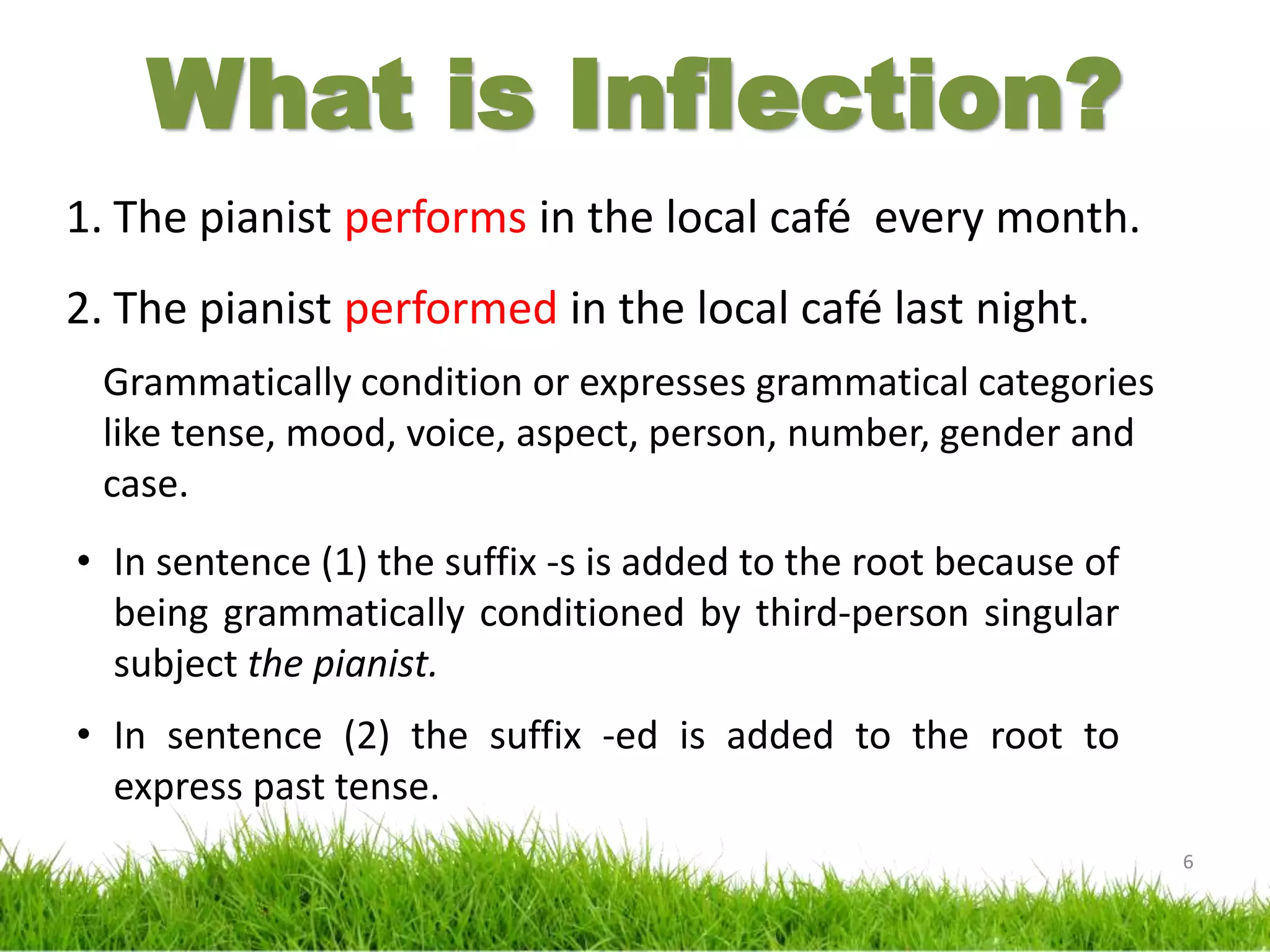 English morphology inflection | PPTX