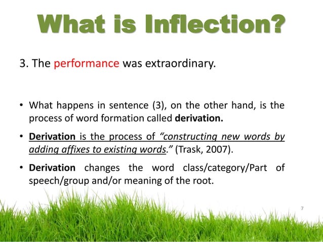 English morphology inflection | PPTX | Geology | Science