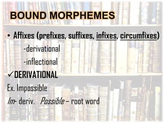 English morphology, introduction (AdeS) | PPTX