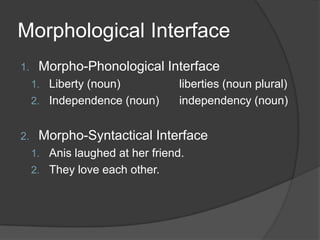 English morphology, introduction (AdeS) | PPTX