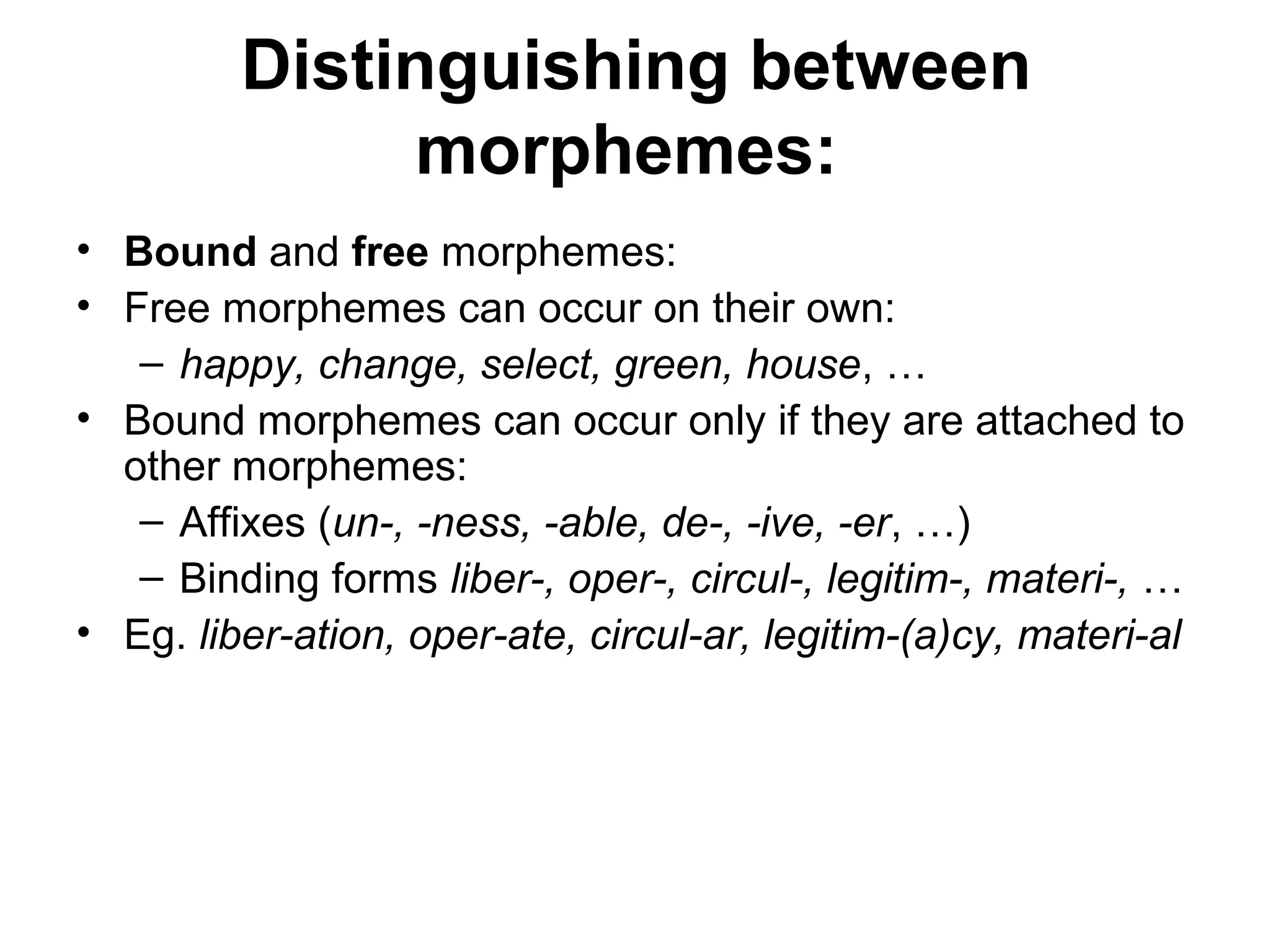 English morphology–lecture2 | PPT