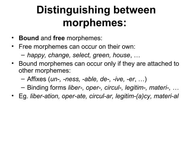 English morphology–lecture2 | PPT
