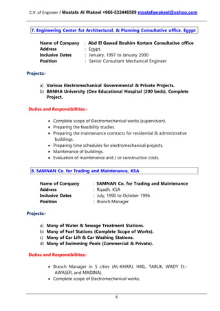 Engineer Mostafa Al Wakeel C.V.-2019 | PDF