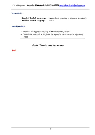 Engineer Mostafa Al Wakeel C.V.-2019 | PDF