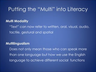 English Multilitericies And Social Change | PPT