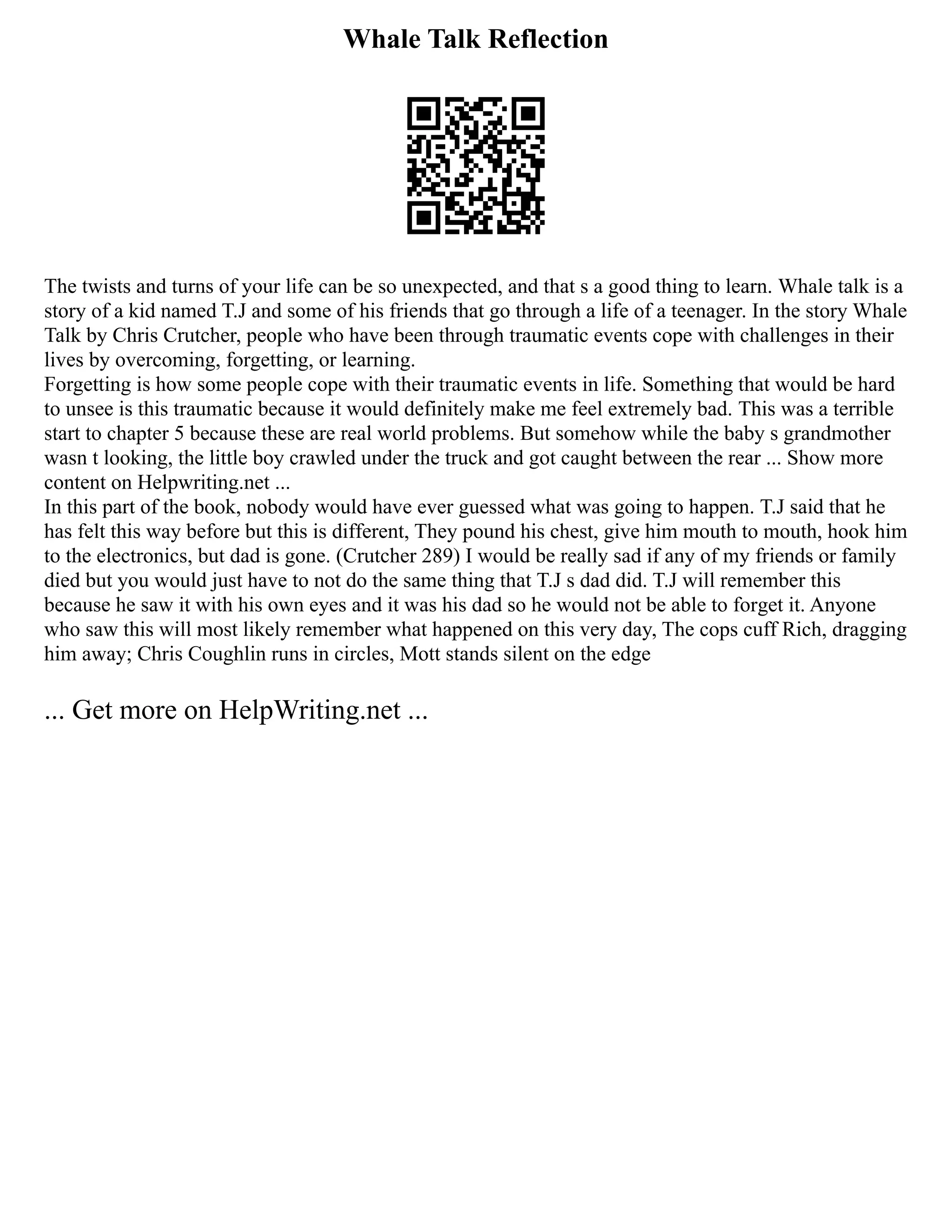 English Narrative Essay Samples | PDF