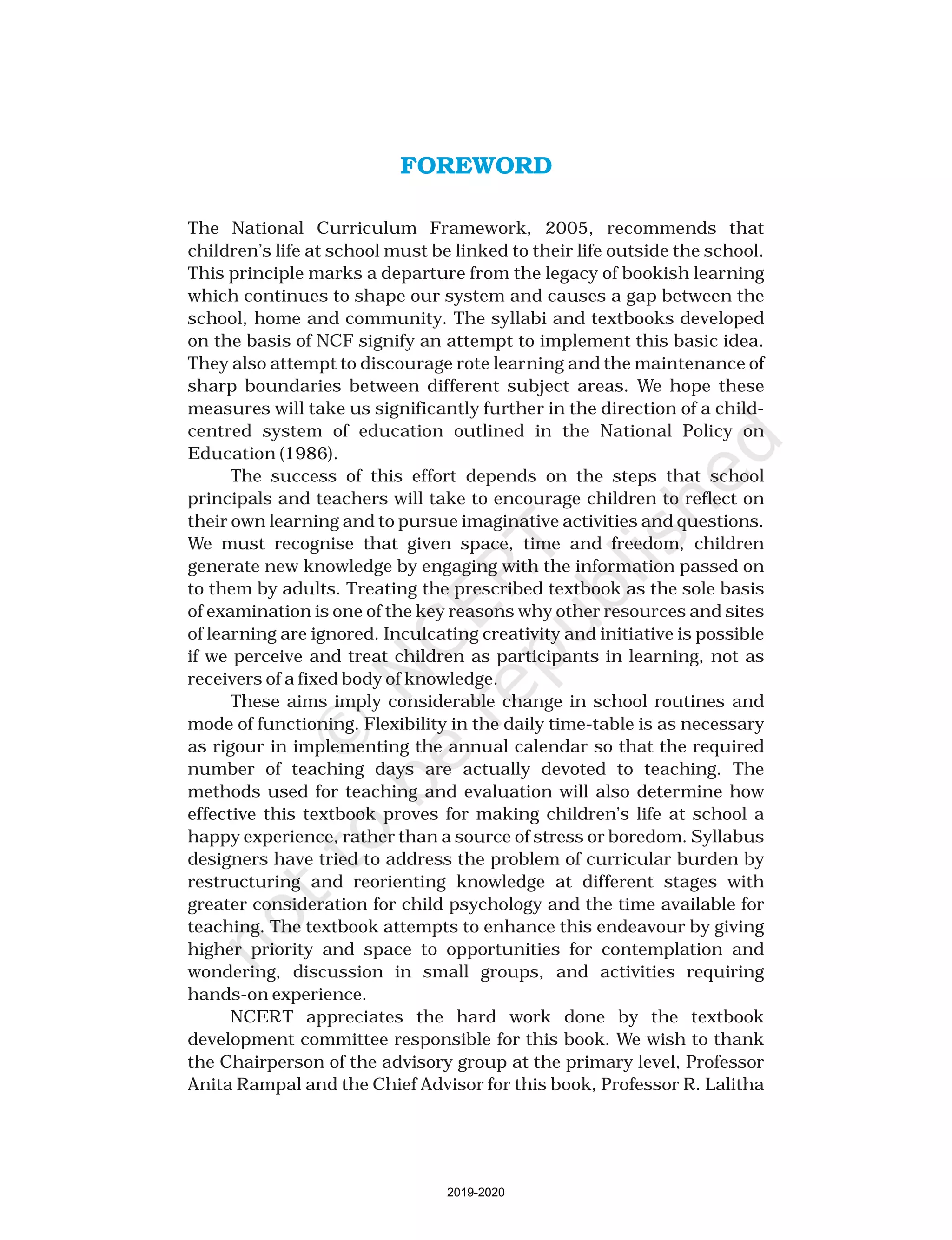 English NCERT Class 5 | PDF