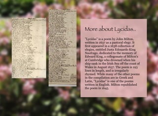 Lycidas by John Milton | PDF