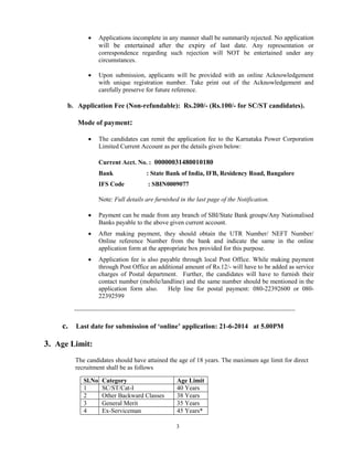 KPCL Recruitment-English Notification | PDF