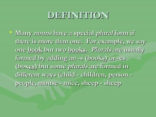 English Noun Plural | PPT