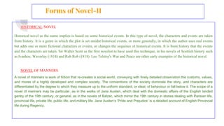 English novel an introduction | PPTX