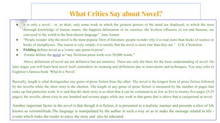 English novel an introduction | PPTX