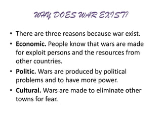 English oral | PPTX | War and Conflicts