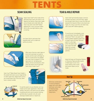 English outdoor gear repair & care guide mcnett | PDF