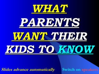 Parents Expectations from Childrens in English | PPS