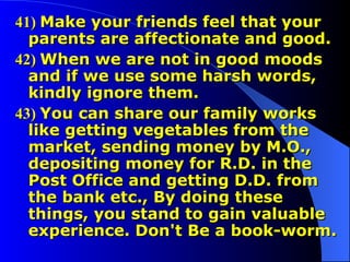 Parents Expectations from Childrens in English | PPS