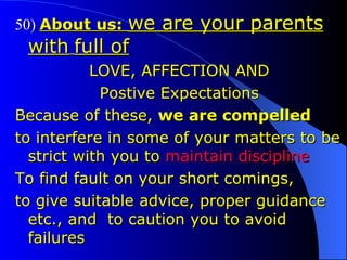 Parents Expectations from Childrens in English | PPS