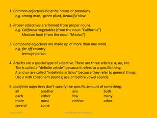 English Parts Of Speech | PPSX