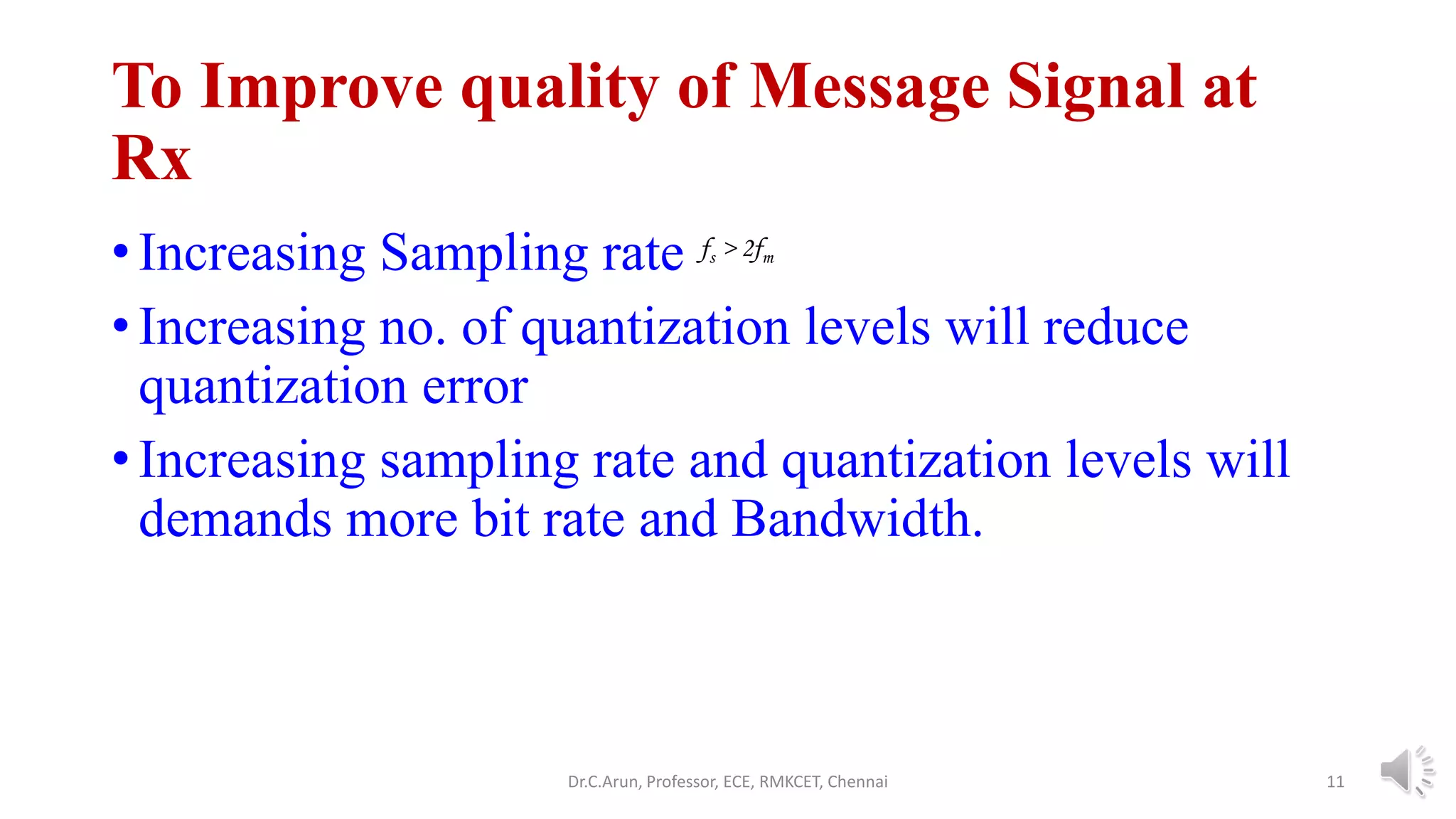 Pulse Code Modulation (PCM) | PDF
