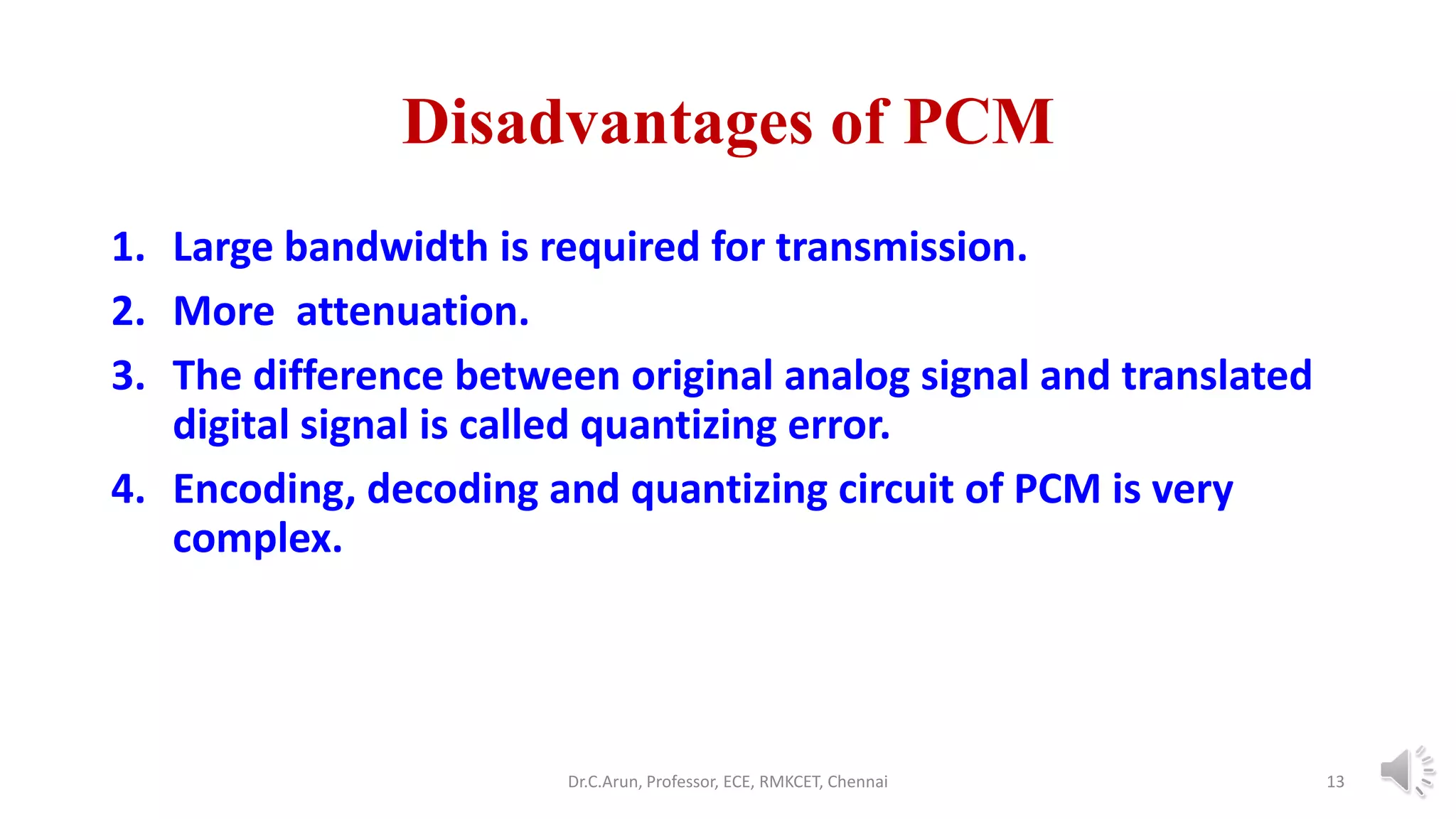 Pulse Code Modulation (PCM) | PDF