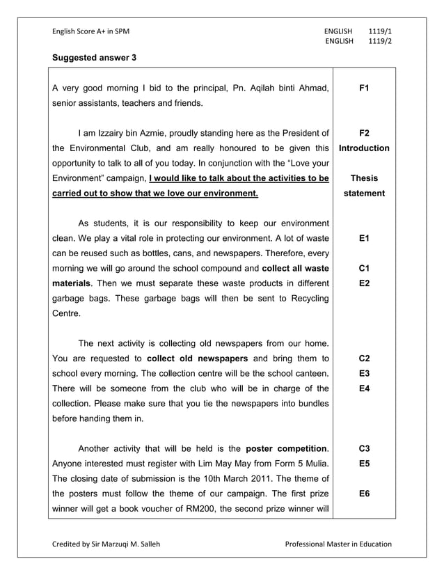 English perfect score spm 2015 | PDF | Secondary Education | Education