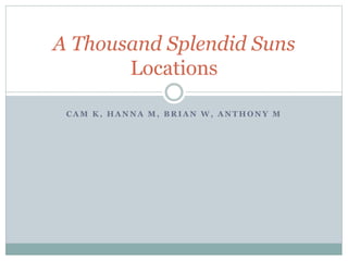 Thousand Splendid Suns | PPT