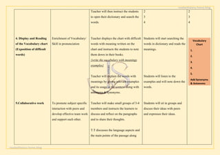 English Period Plan Formats | PDF