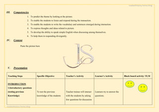 English Period Plan Formats | PDF