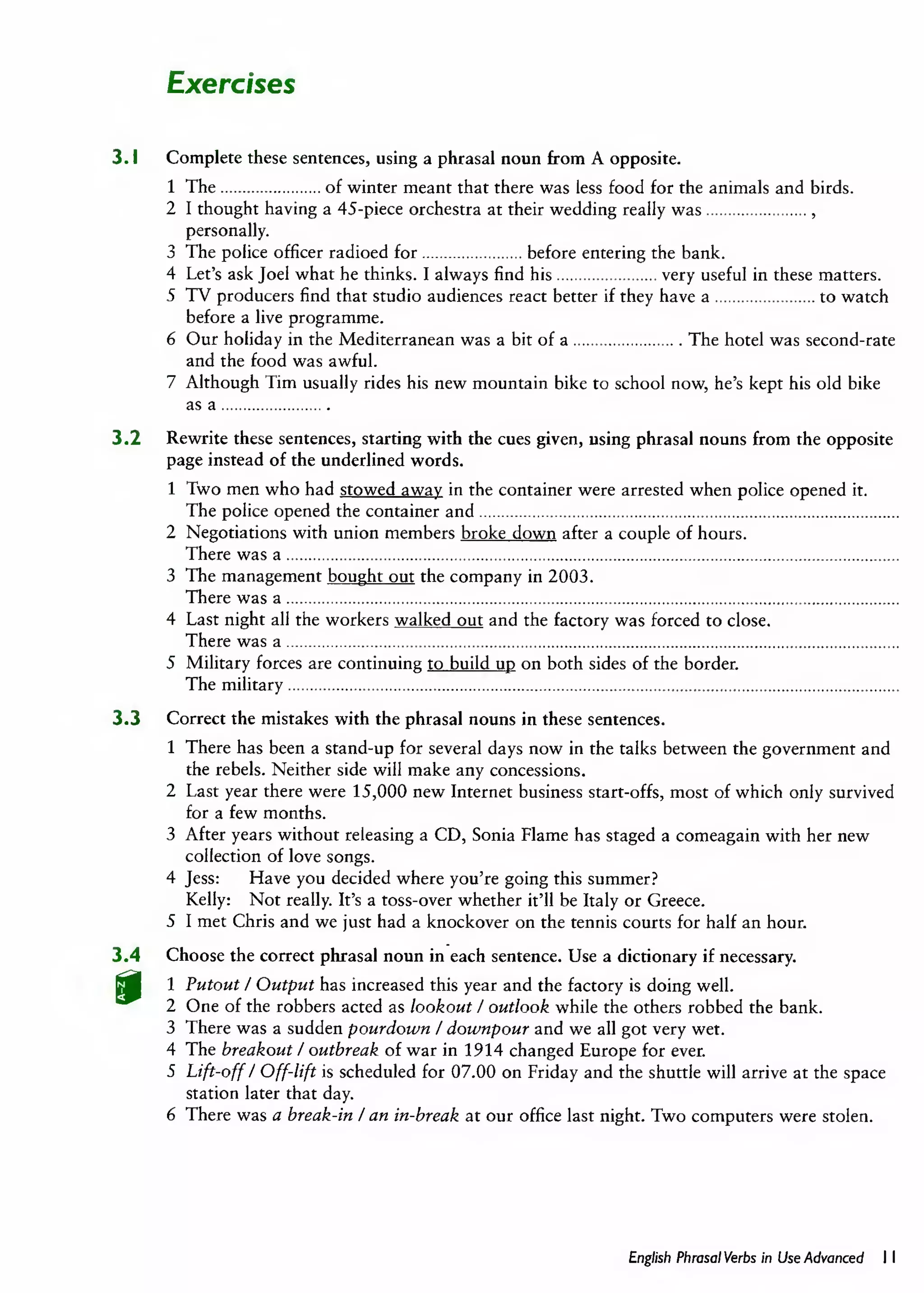 English phrasal verbs in use advanced | PDF