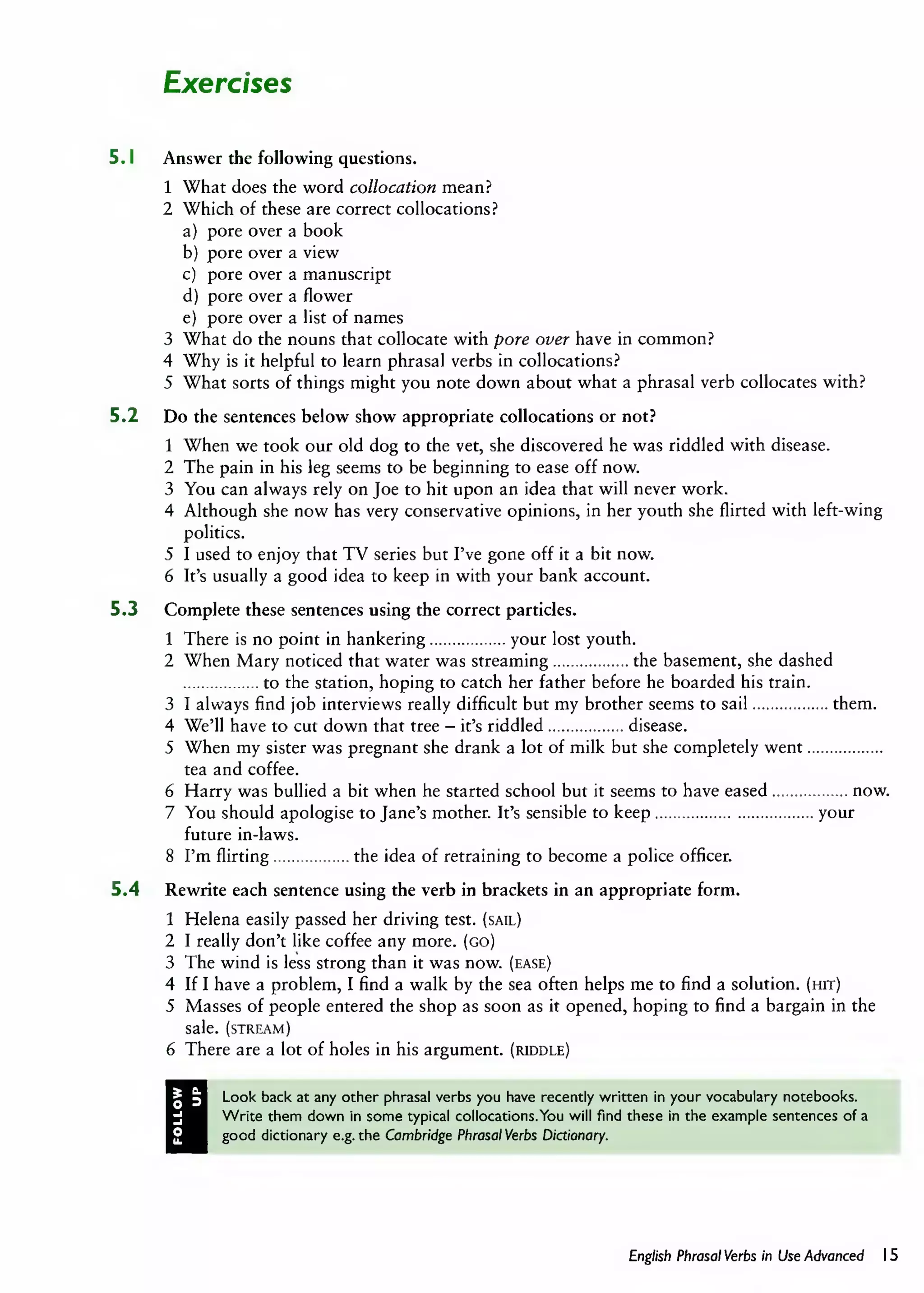 English phrasal verbs in use advanced | PDF